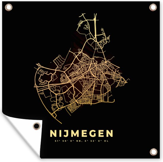 Tuinposters Plattegrond - Nijmegen - Kaart - Stadskaart - 50x50 cm ...