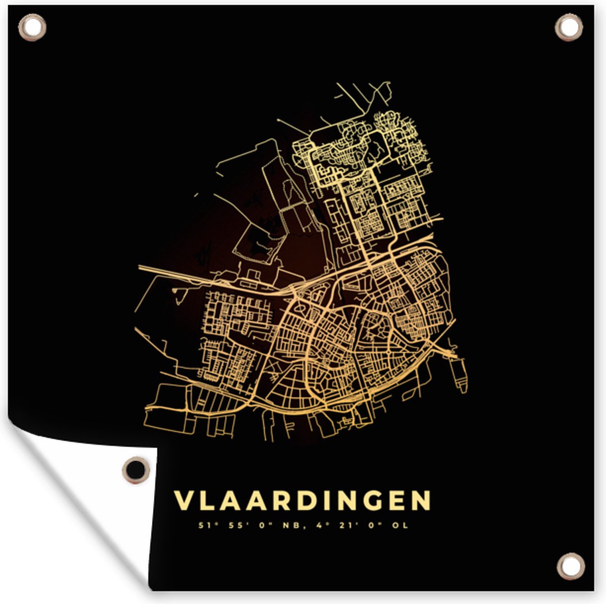 Tuinposters Stadskaart - Vlaardingen - Kaart - Plattegrond - 50x50 cm ...