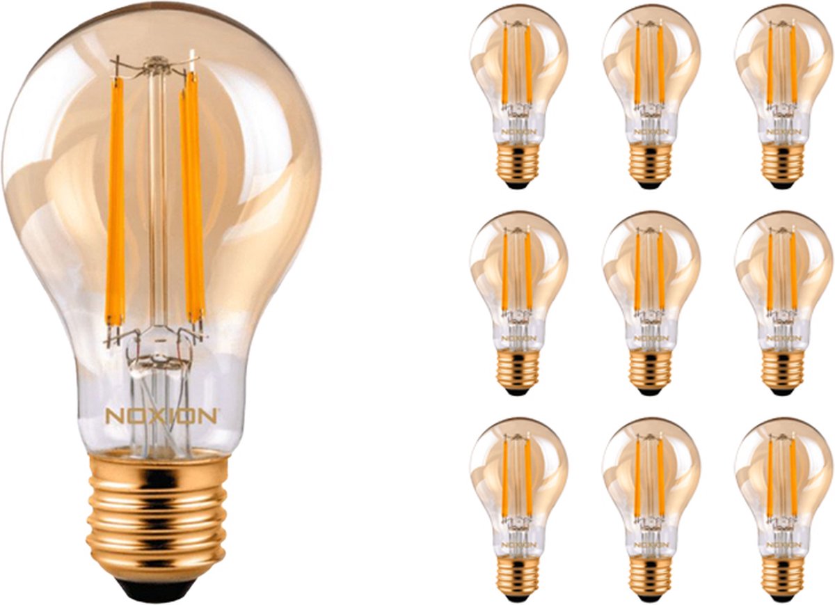 Voordeelpak 10x Noxion Lucent Filament LED E27 Peer Helder 8W 710lm - 822 Zeer Warm... | bol.com