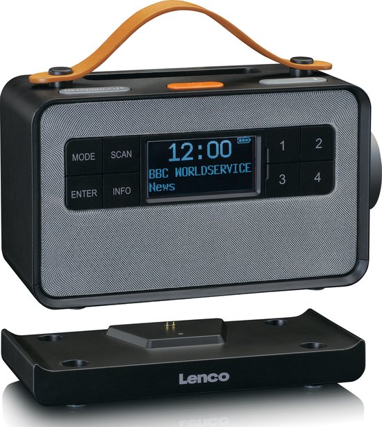 Lenco PDR-065BK - Draagbare DAB Radio voor Senioren - Eenvoudige bediening (EASY)... | bol