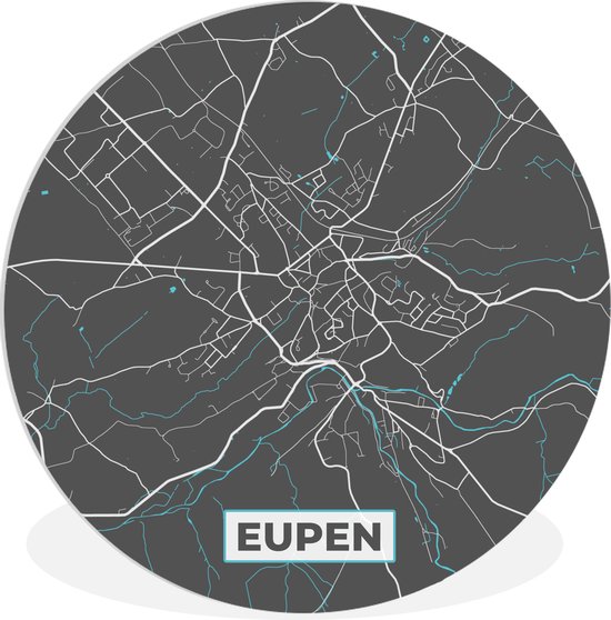 Wall Circle - Wall Circle Indoor - City Map - Grijs - Carte - Eupen ...