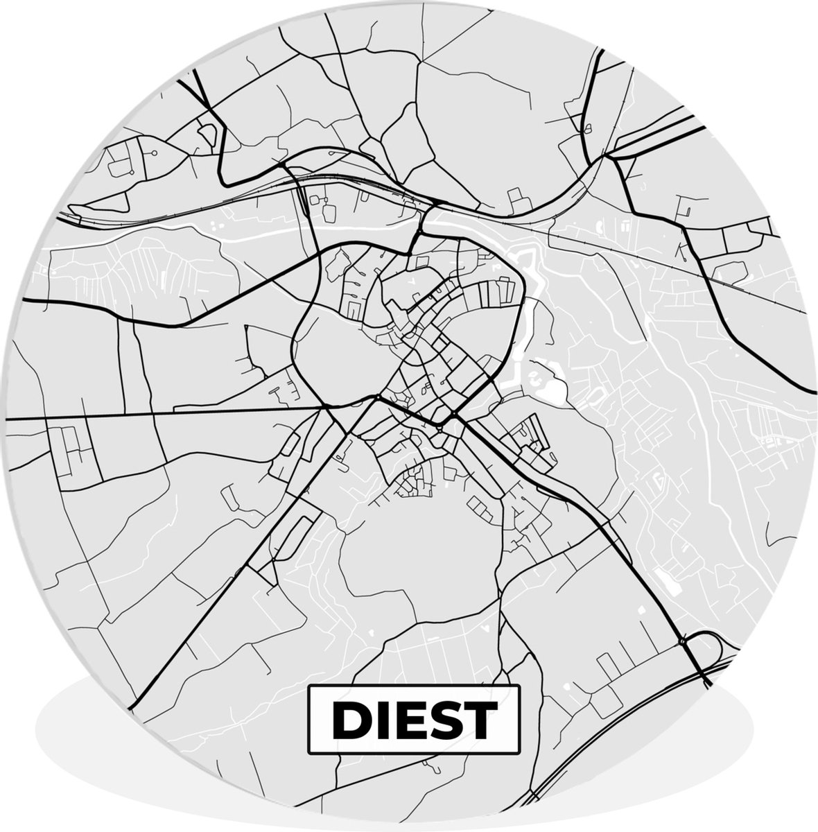 Wall Circle - Wall Circle Indoor - België - Diest - City Map - Map ...