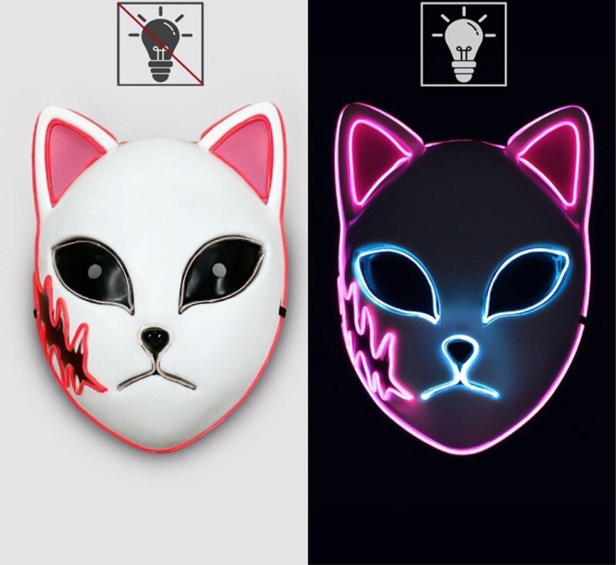 Pico NL® Anime Masker Vos - Purge Masker - Glow in the Dark Masker ...