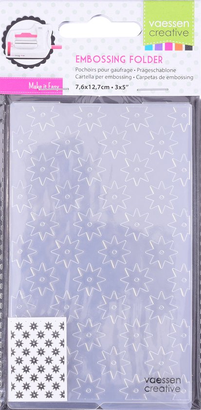 Vaessen Creative Embossing folder Achthoekige Ster | bol.com