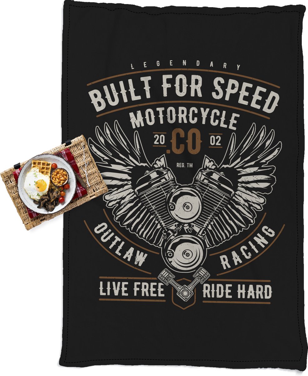 Picknickkleed - Buitenkleed - Mancave - Motor - Vleugels - Vintage ...