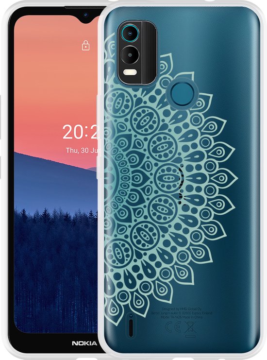 Hoesje geschikt voor Nokia C21 Plus Turqoise Mandala | bol