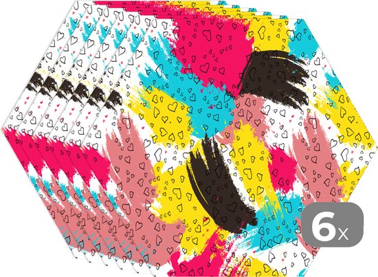 Placemats hexagon - Onderleggers placemats - Placemat zeshoek - Design ...