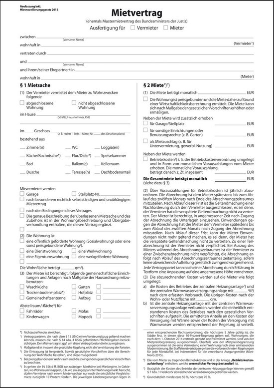 Huurovereenkomst A4, 6 pagina's, 3 bladen, voorbeeld huurovereenkomst ...