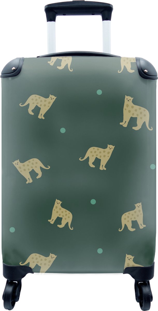 Koffer - Design - Luipaard - Stippen - Past binnen 55x40x20 cm en ...