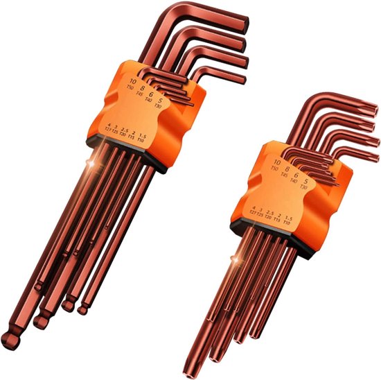 Inbussleutelset 18-delig inbussletelset - inbus sleutel - mini gereedschap set - duurzaam | bol