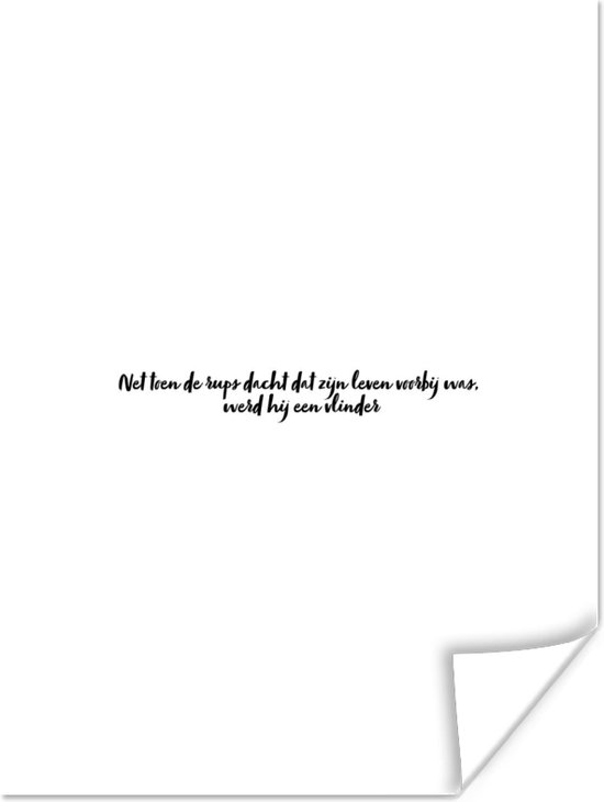 Affiche Humour - Texte - Citations - Juste au moment où la chenille ...