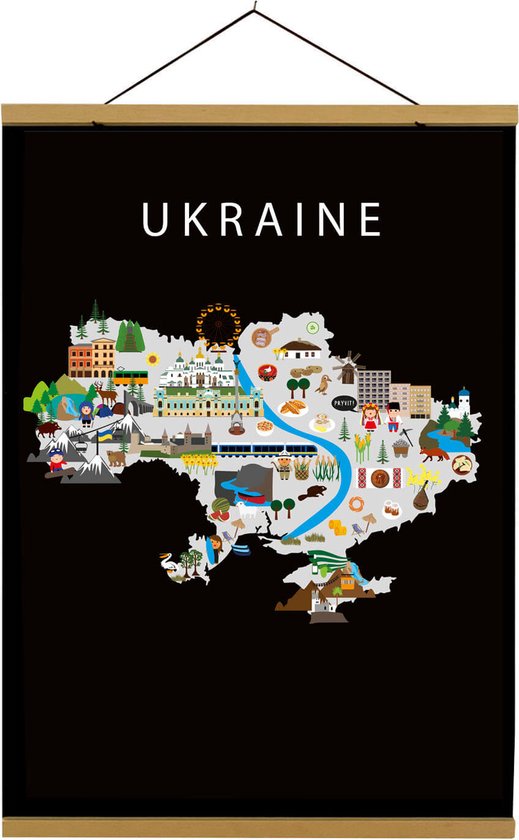 Kaart van Ukraine | B2 poster | 50x70 cm | Oekraine | Maison Maps | bol