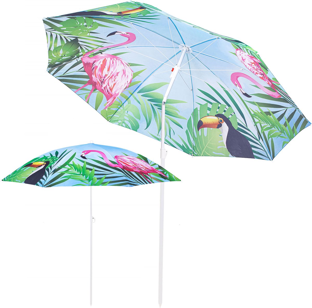 Springos Parasol | Strand Parasol | Parasols | Opvouwbaar | Kantelbaar ...