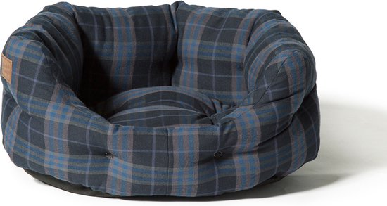 Danish Design Hondenmand met houthakker patroon blauw/grijs | bol