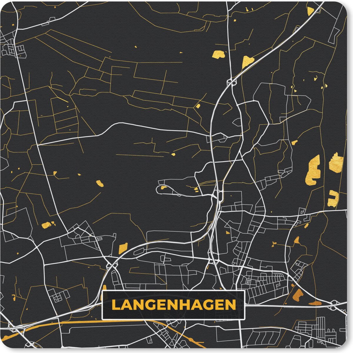 Muismat - Stadskaart – Plattegrond – Duitsland – Goud – Langenhagen ...