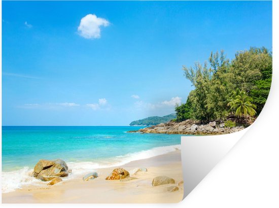 Muurstickers - Sticker Folie - Strand - Zee - Planten - Tropical - 40x30 cm -... | bol