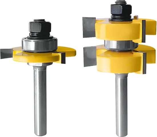 DW4Trading Houtfrees T-profiel Verlijmfrees - Ø46 mm - Set van 2 ...