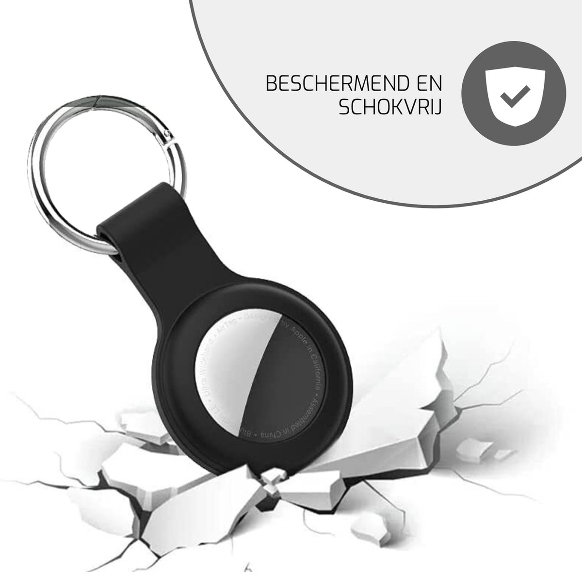 Sleutelhangers geschikt voor Apple Airtag - Airtag-sleutelhangers - Siliconen... | bol