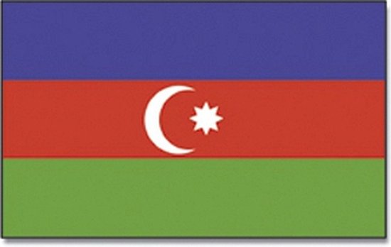 Vlag Azerbeidzjan - 90 x 150 cm - Feestartikelen & Supporter | bol