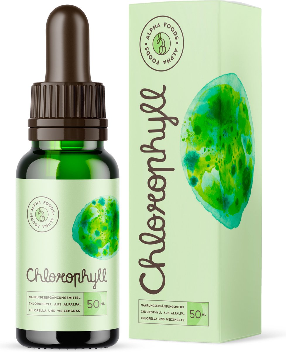 Chlorofyl druppels - Vloeibare chlorofyl uit tarwegras, alfalfa en ...