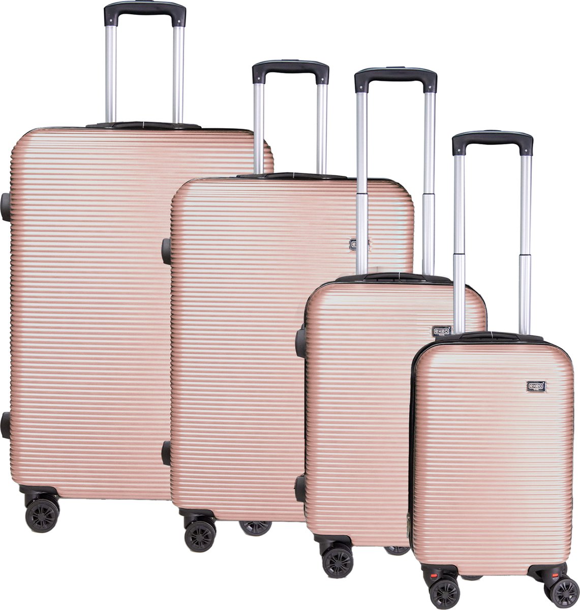 EKEO - Kofferset 4-delig - Handbagage - Met wielen - Koffers - Trolley ...