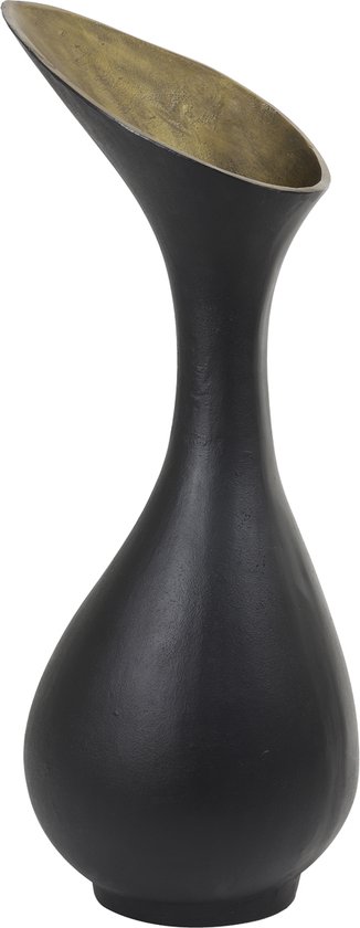 Light&living Vaas deco 35x26,5x77,5 cm TILIPI mat zwart+brons | bol