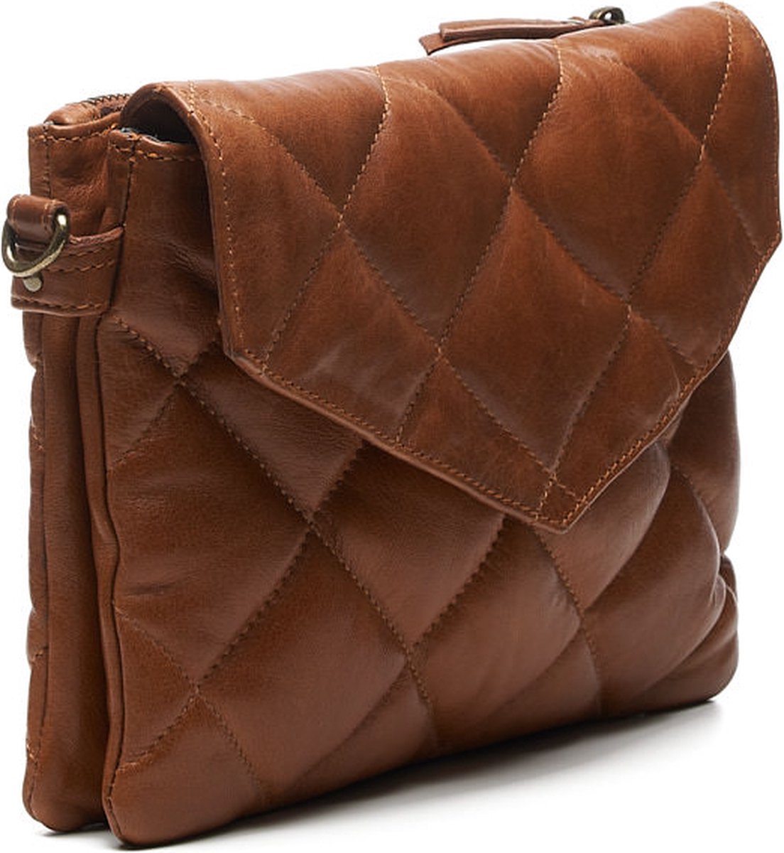 Chabo Bags - Padded Clutch Milano - Crossover tas -Bruin-gewatteerd ...