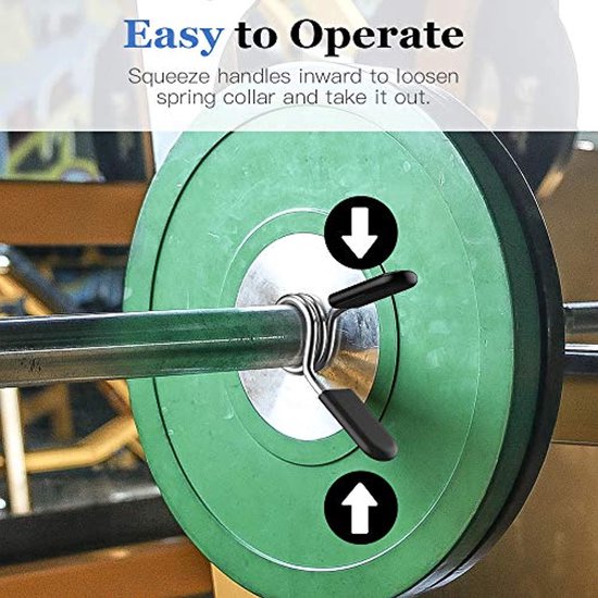 Dumbbell Barbell Spring Lock Collars, [4 Pcs] 30mm for Smooth Bar ...