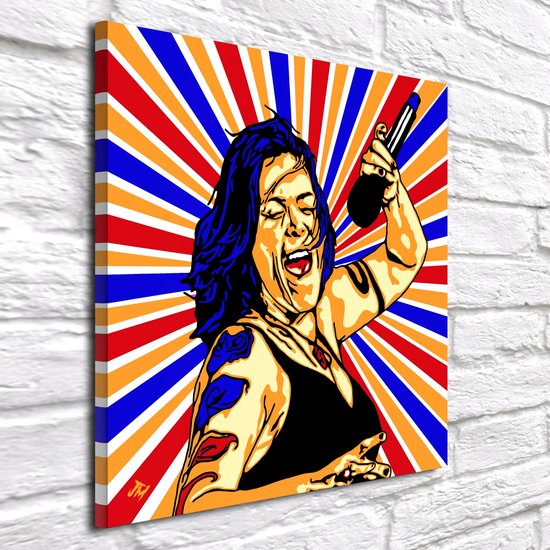 Pop Art Beth Hart Canvas - 80 x 80 cm - Canvasprint - Op dennenhouten ...