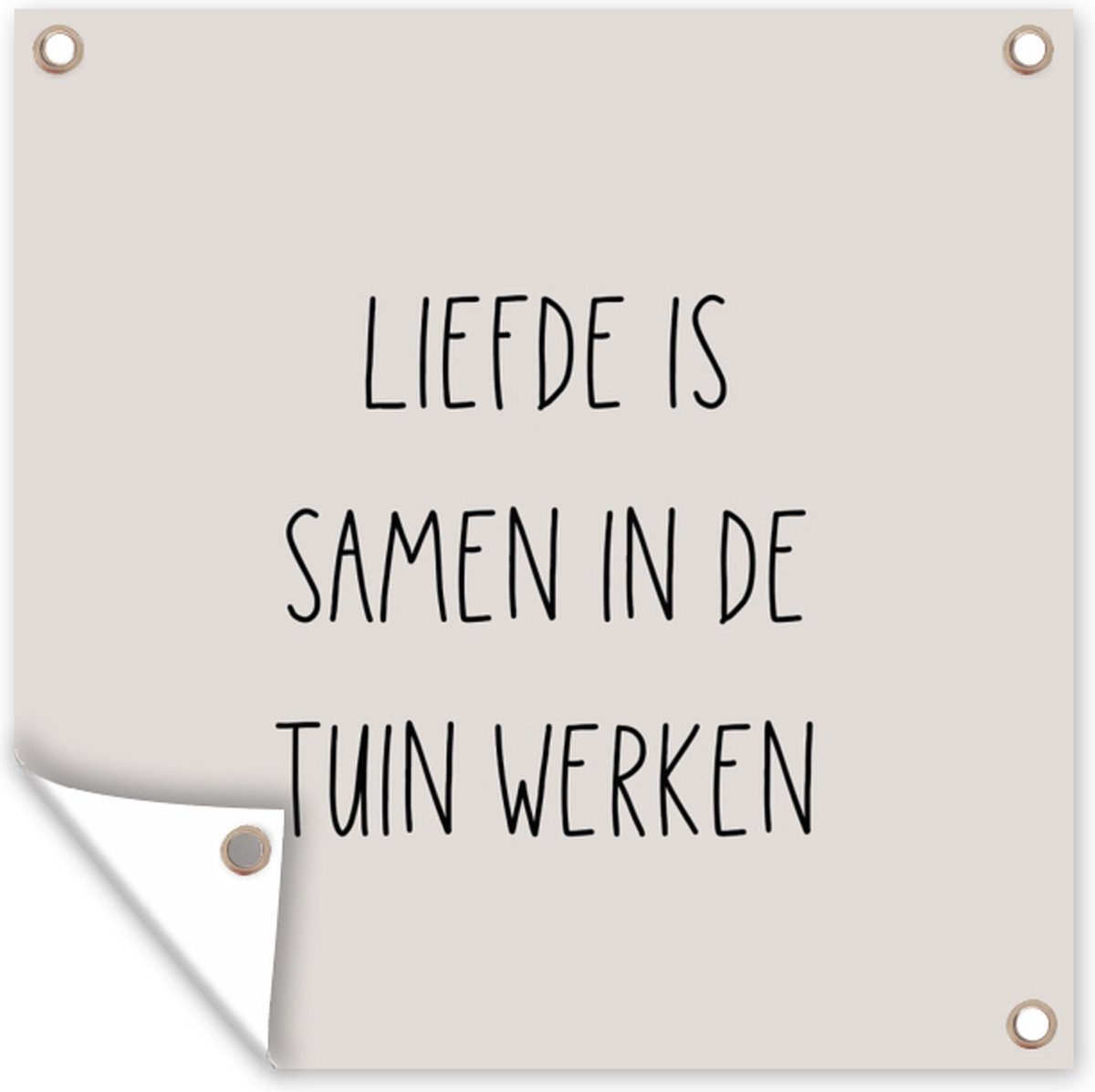 Tuindoek Liefde is samen in de tuin werken - Tekst - Liefde - Quotes ...