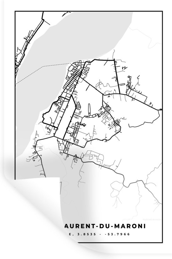 Muurstickers - Sticker Folie - Stadskaart - Frankrijk - Kaart -... | bol