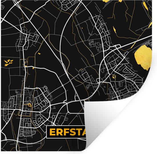 Stickers muraux - Black and Gold et Or - Plan de la ville - Erfstadt ...