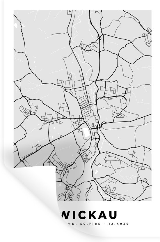 Muurstickers - Sticker Folie - Duitsland - Plattegrond - Kaart ...