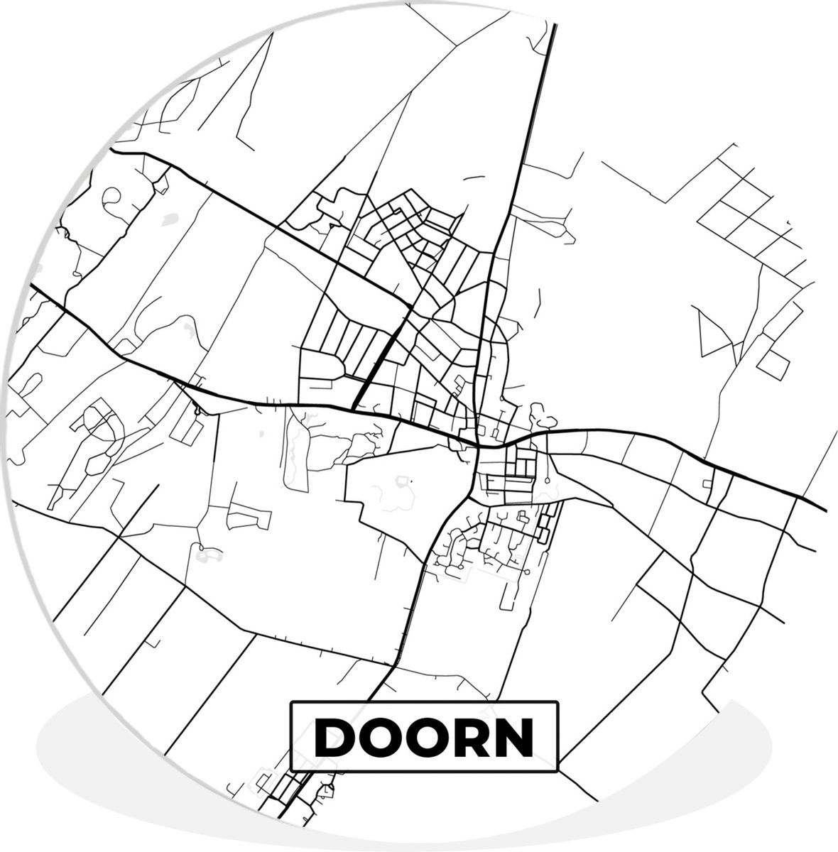 Wall Circle - Wall Circle Indoor - Map - City Map - Thorn - Map - ⌀ 90 ...