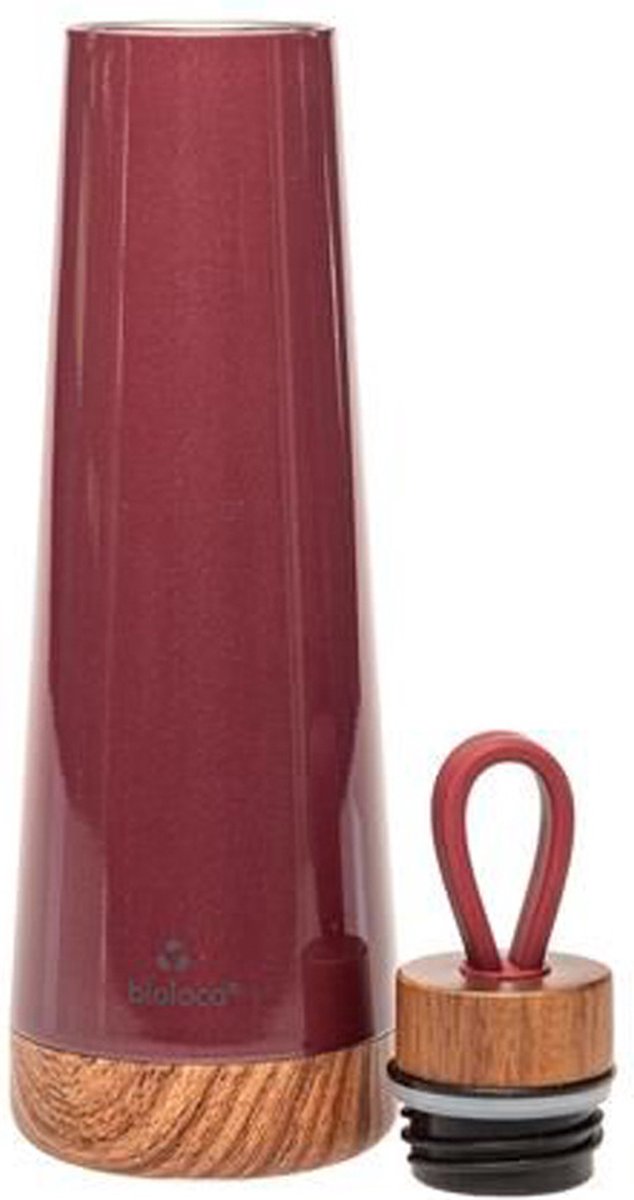 Bioloco RVS Drinkfles Thermo - Loop - Bessenrood - 500ml | bol.com