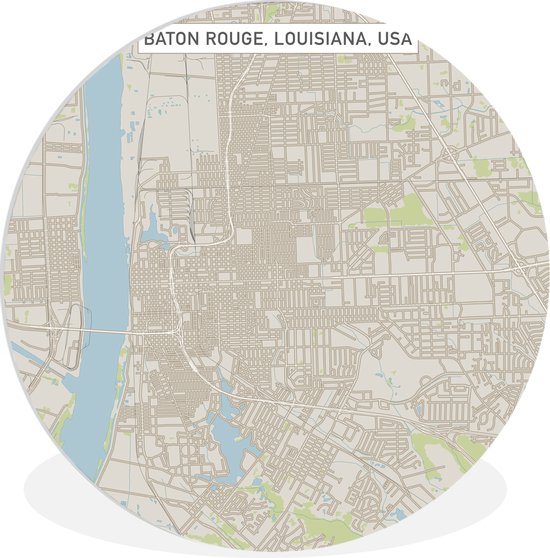 Wandcirkel - Muurcirkel Binnen - de kaart van Baton Rouge in de ...