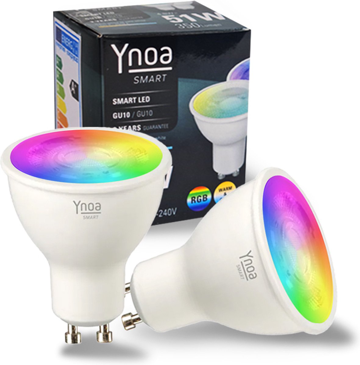 Set van 2 Ynoa Smart Spots White & Color Tones - GU10 LED spot - Zigbee ...