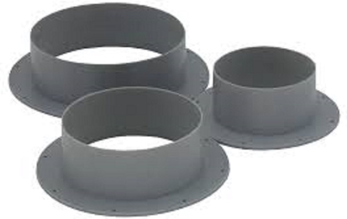Flens 200mm PVC/ Kunstof rond - 20cm Grijs of zwart Ventilatie Buis ...