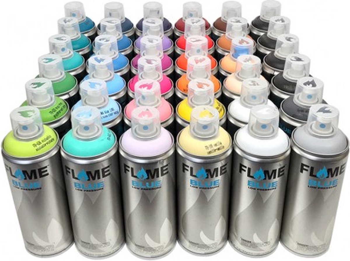Molotow Flame Blue Spray Paint - Spuitbussen pakket - 36 stuks - 400ml ...