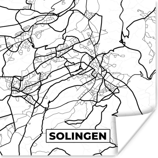 Affiche Solingen - Plan d'étage - Carte - Plan de la ville - 75x75 cm ...