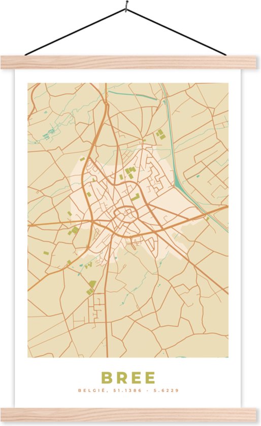 Posterhanger incl. Poster - Schoolplaat - Plattegrond - Kaart - Bree ...