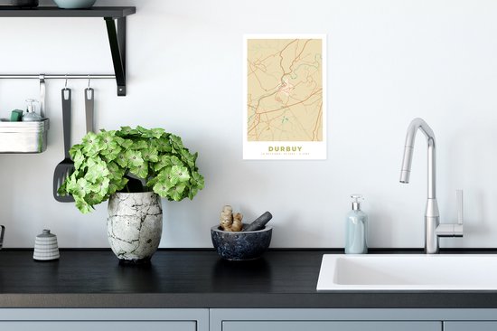 Affiche Durbuy - België - Carte - Carte - Plan de la ville - 20x30 cm | bol