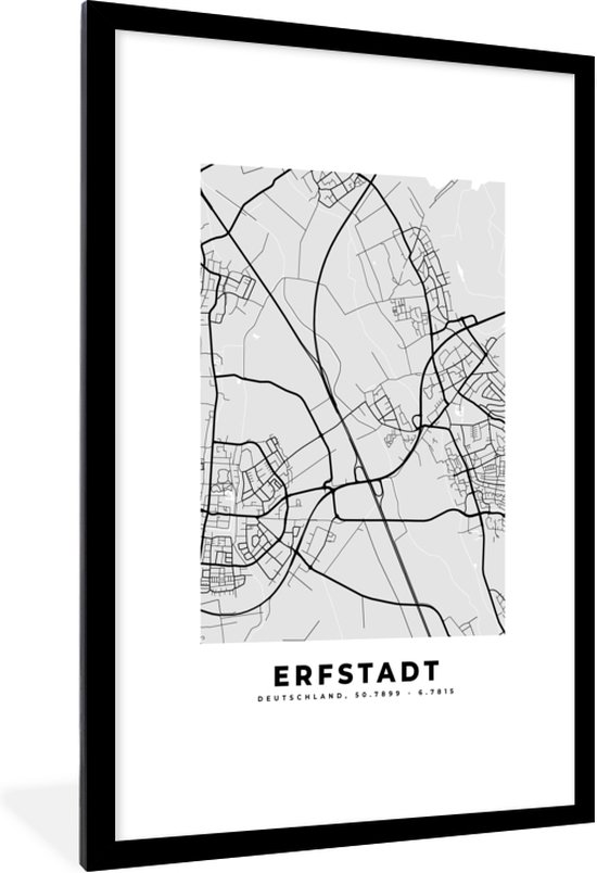 Fotolijst incl. Poster - Duitsland - Stadskaart - Plattegrond ...