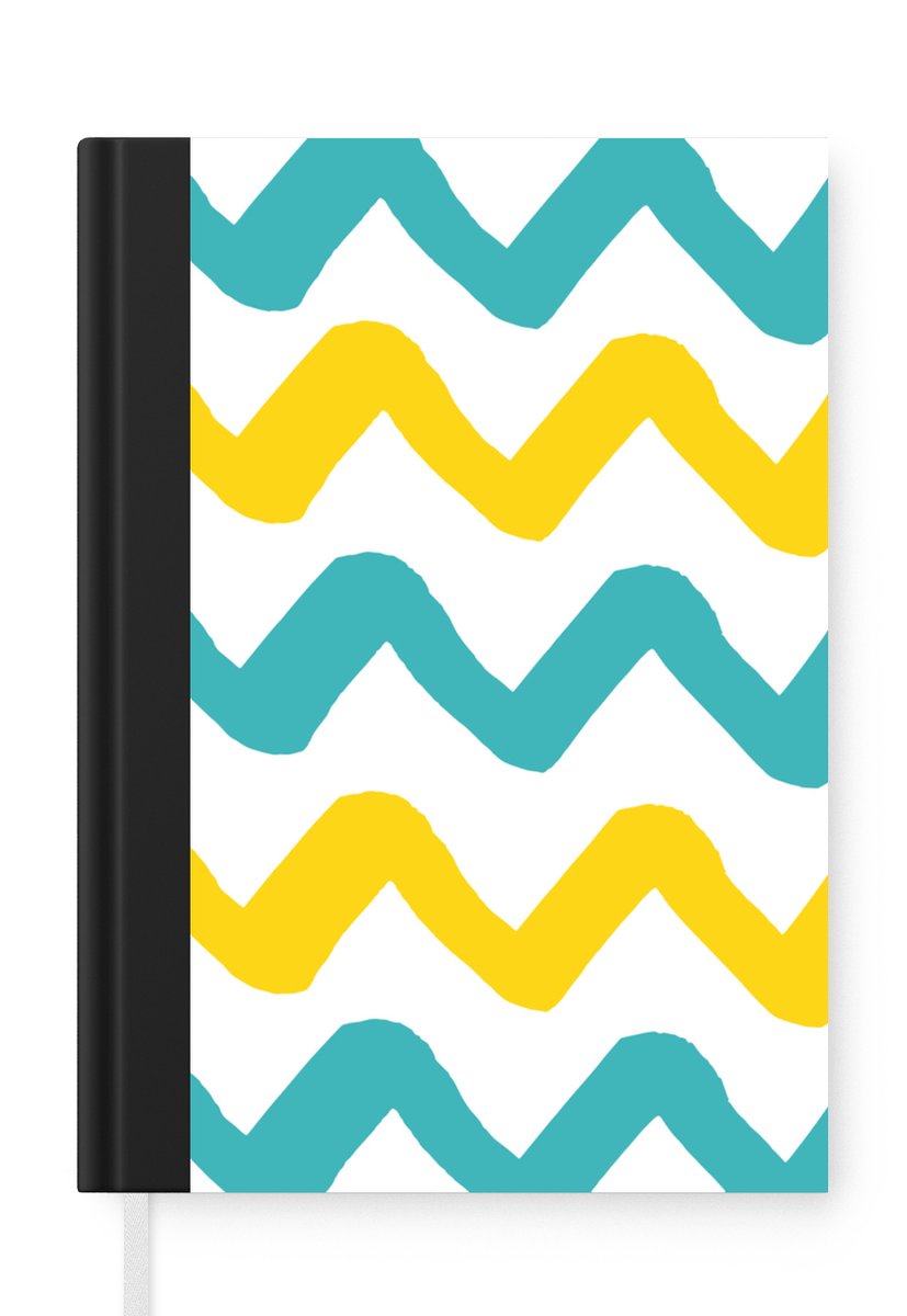 Carnet - Cahier - Illustration de lignes ondulées aux couleurs jaunes ...