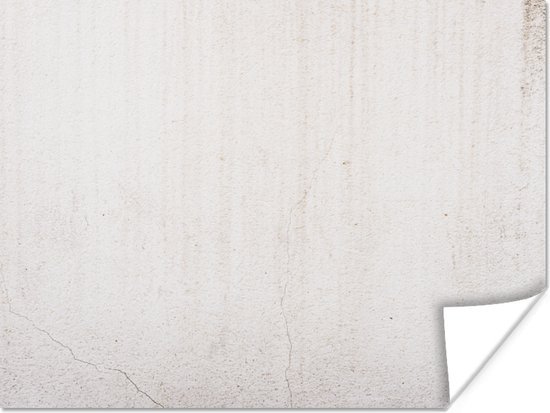 Poster Beton - Muur - Wit - 80x60 cm | bol
