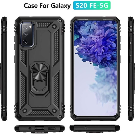 Hoesje Geschikt Voor Samsung Galaxy S20 FE 2022 Hoesje Armor case Ring houder / vinger... | bol