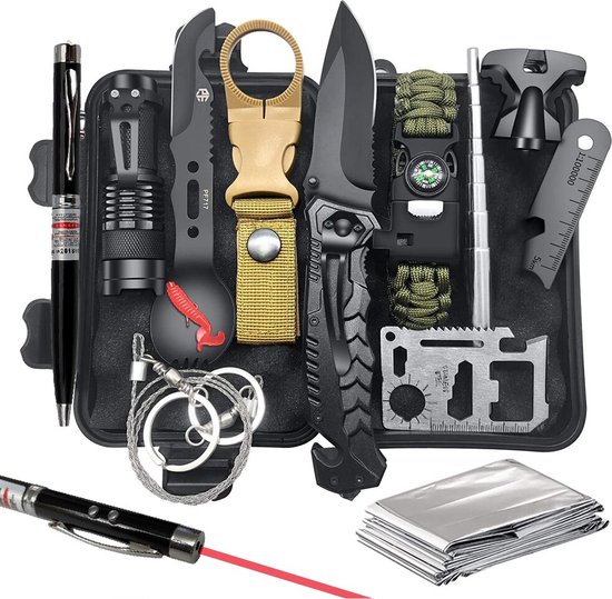 12 in 1 outdoor survival kit - Survival set - inclusief Opbergdoos ...