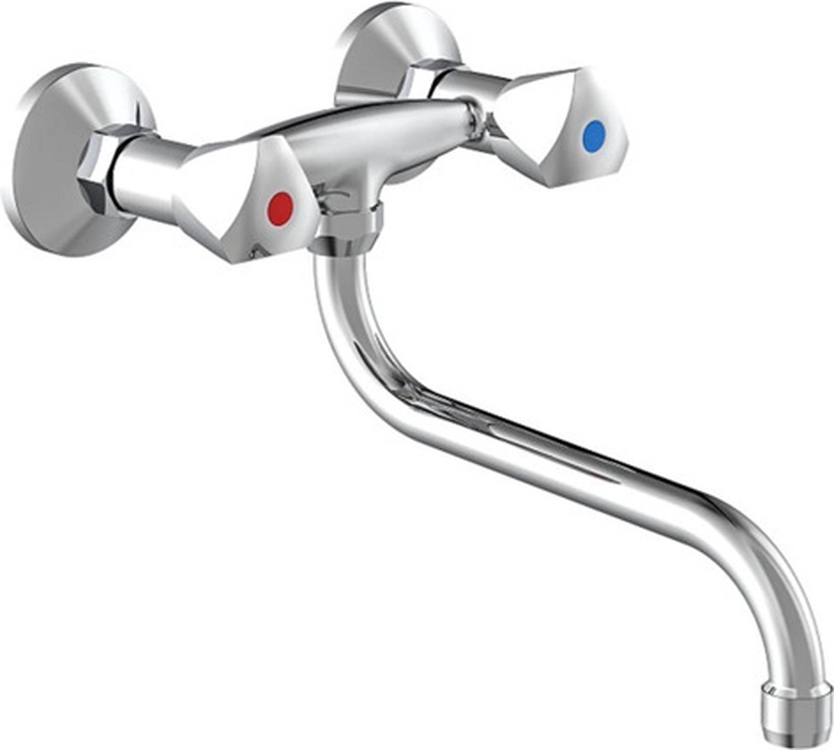SCHÜTTE Cesti Keukenkraan - Mengkraan - Draaibare Uitloop - Wandmontage - Chroom | bol.com