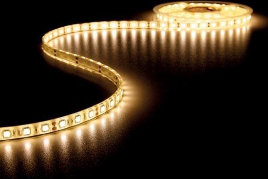 Flexibele Led Strip - Warm Wit 3500K - 300 Leds - 5M - 12V | bol.com