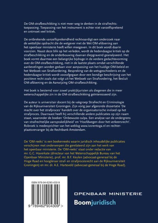 OM-reeks 1 - OM-strafbeschikking | 9789462904309 | Rick Robroek ...